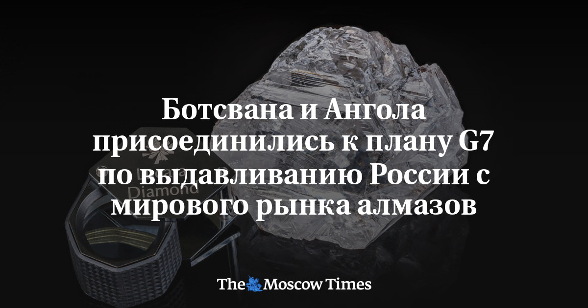 Ботсвана и Ангола присоединились к плану G7 по выдавливанию России с ...